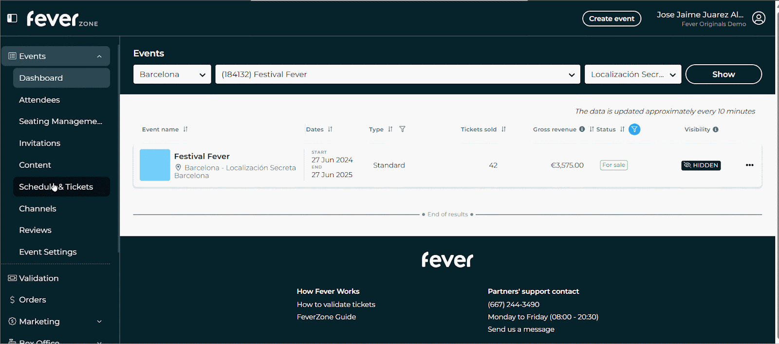 How to set when a ticket can begin to be sold – Fever | EN